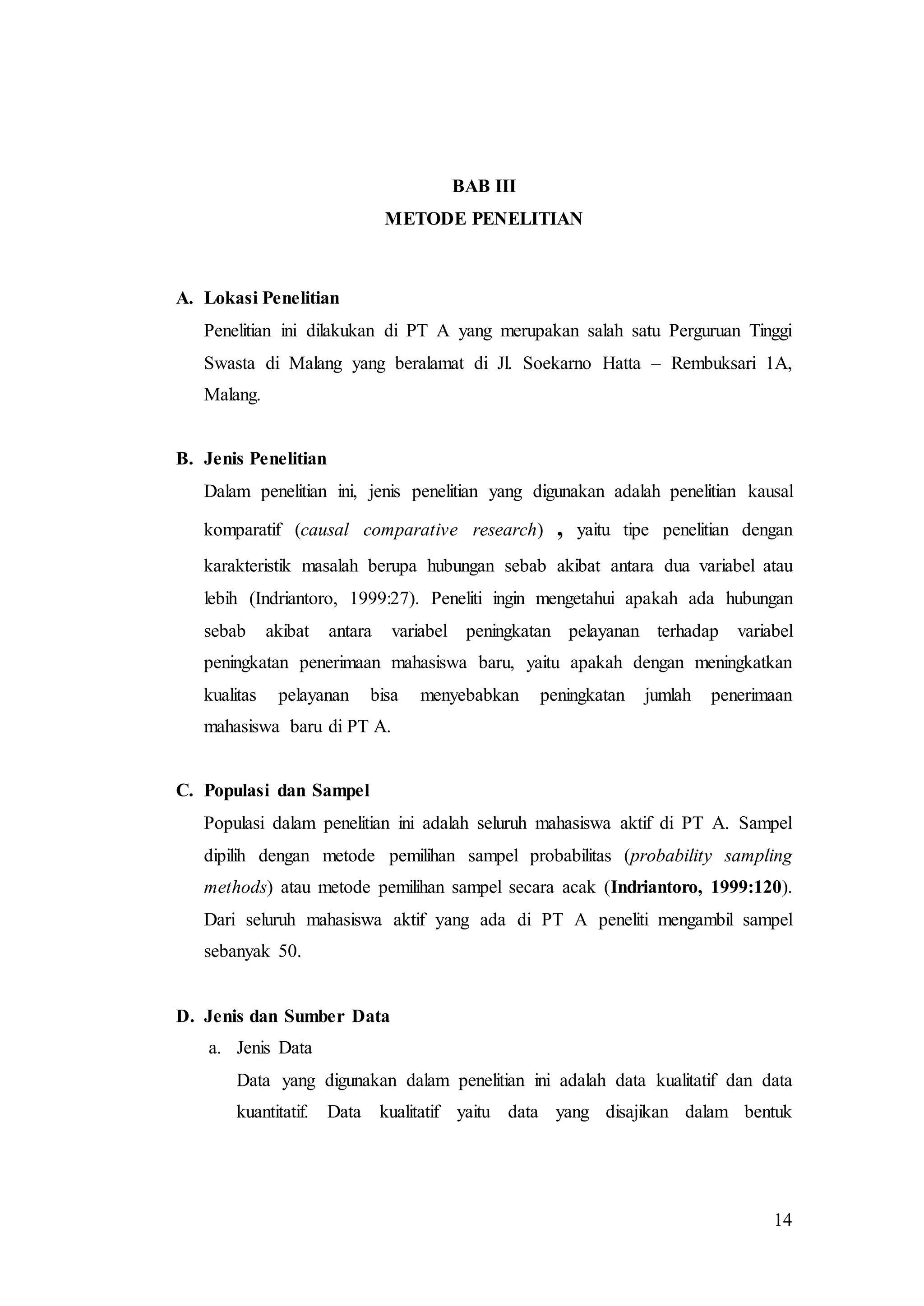 Contoh Proposal Penelitian SSS (Sangat Sederhana Sekali) | PDF