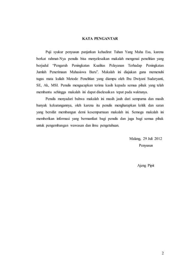 Contoh Proposal Penelitian SSS (Sangat Sederhana Sekali) | PDF
