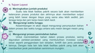Perencanaan Layout Fasilitas Pabrik (Plan Layout) | PPTX