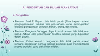 Perencanaan Layout Fasilitas Pabrik (Plan Layout) | PPT