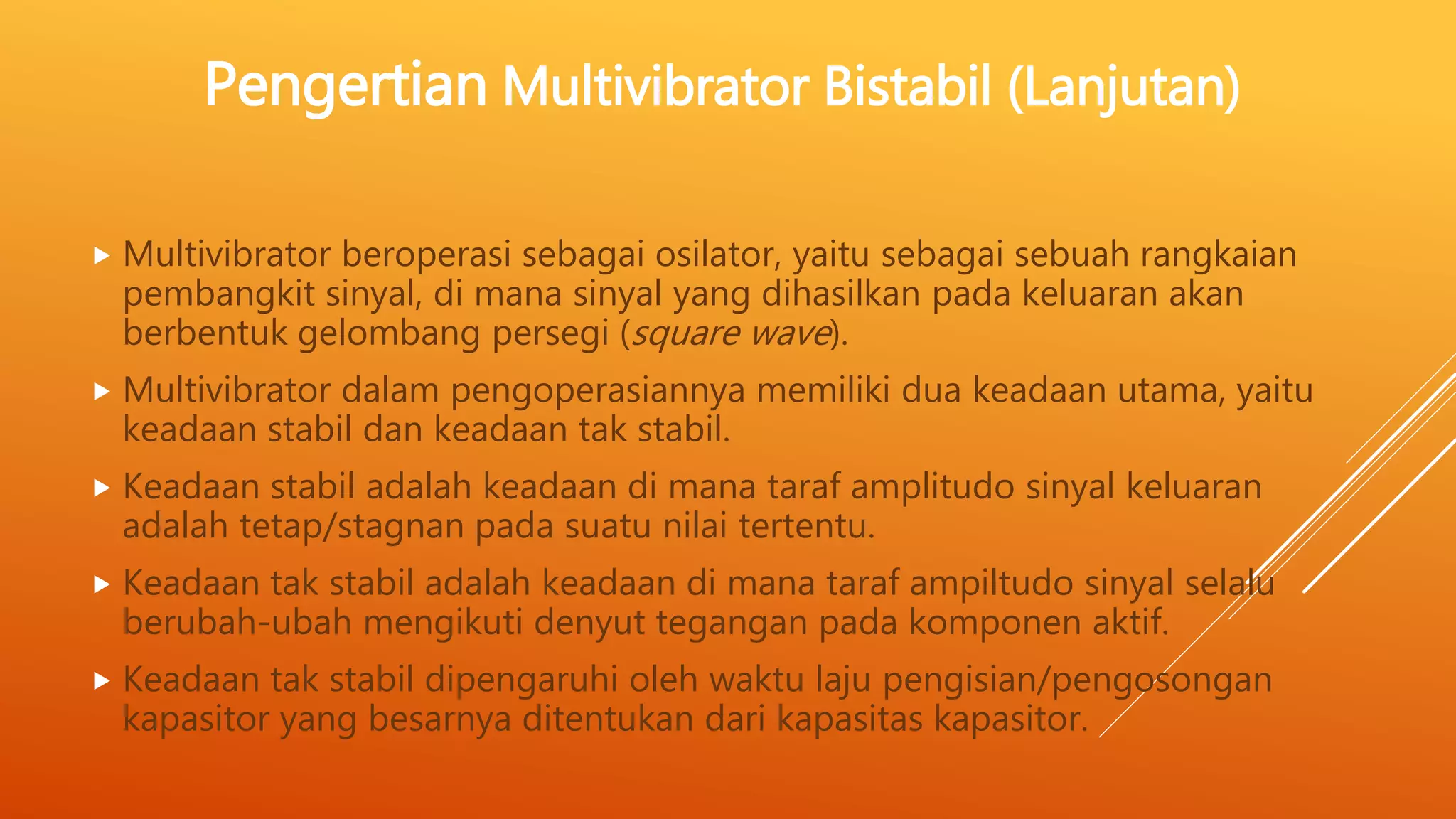 Revisi, multivibrator bistabil | PPT