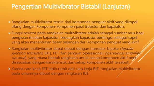 Revisi, multivibrator bistabil | PPT