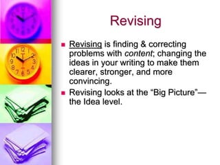 Revising Editing Power Point | PPTX
