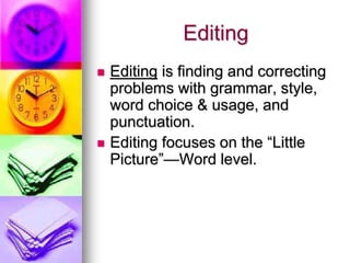 Revising Editing Power Point | PPTX