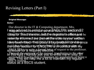 Revising Letters | PPT