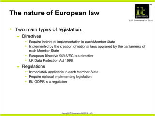 Revising policies and procedures under the new EU GDPR | PPT