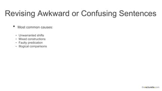 Revising Awkward and Confusing Sentences | PPT