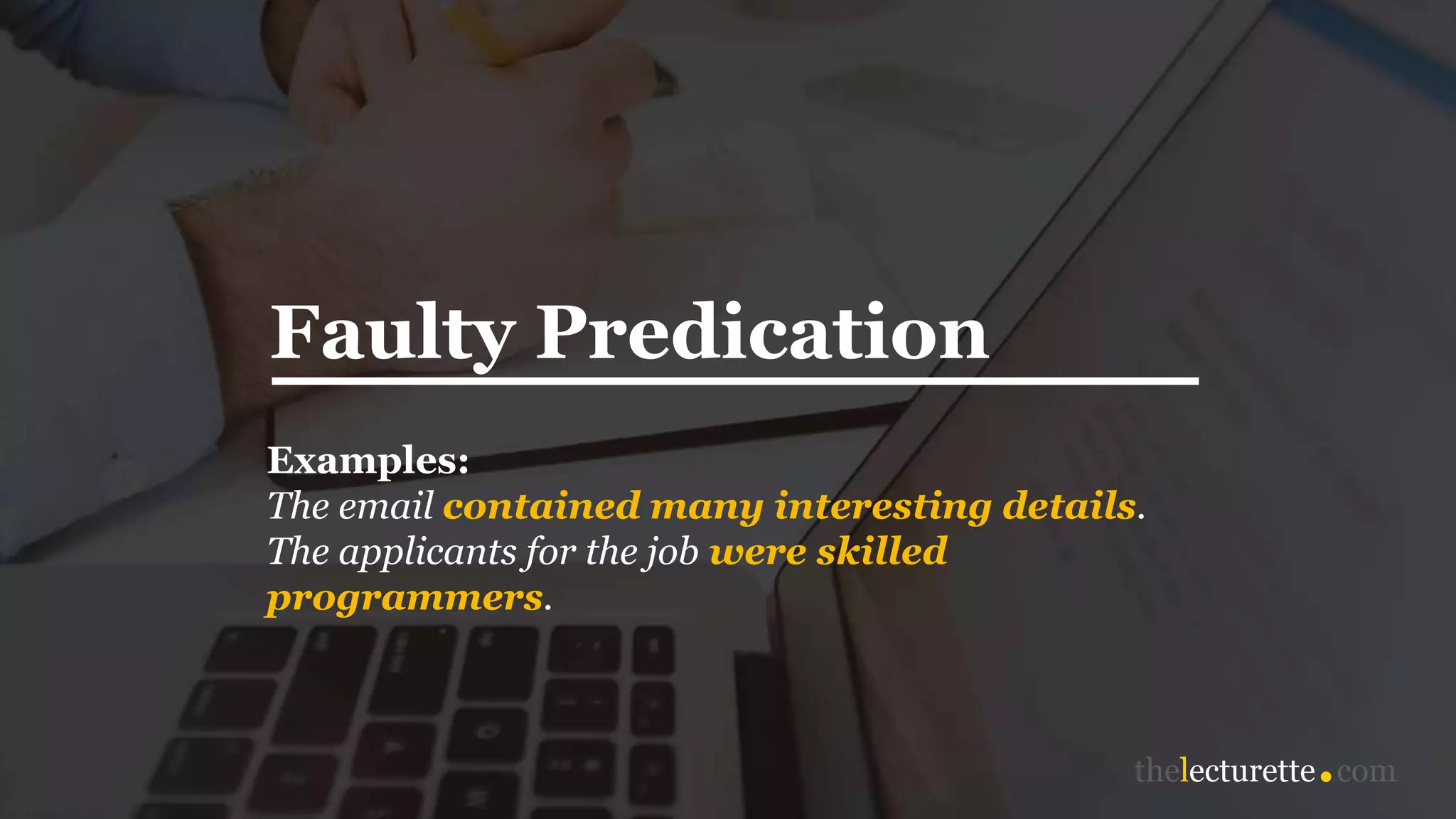 Revising faulty predication | PPT