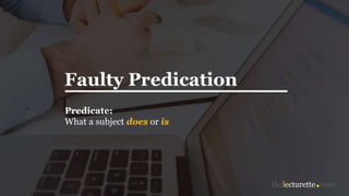 Revising faulty predication | PPT