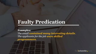 Revising faulty predication | PPT