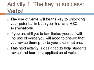 Revising for the trial hsc | PPT