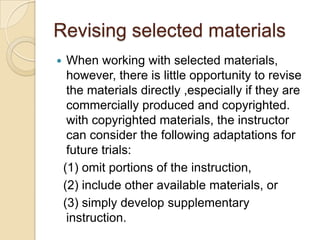 Revising instructional materials final | PPTX