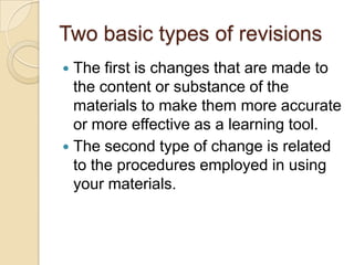 Revising instructional materials final | PPTX