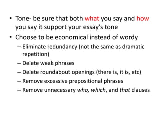 Revising sentences and words | PPTX