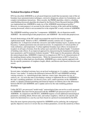 Revising State Air Quality Modeling Guidance for the Incorporation of ...