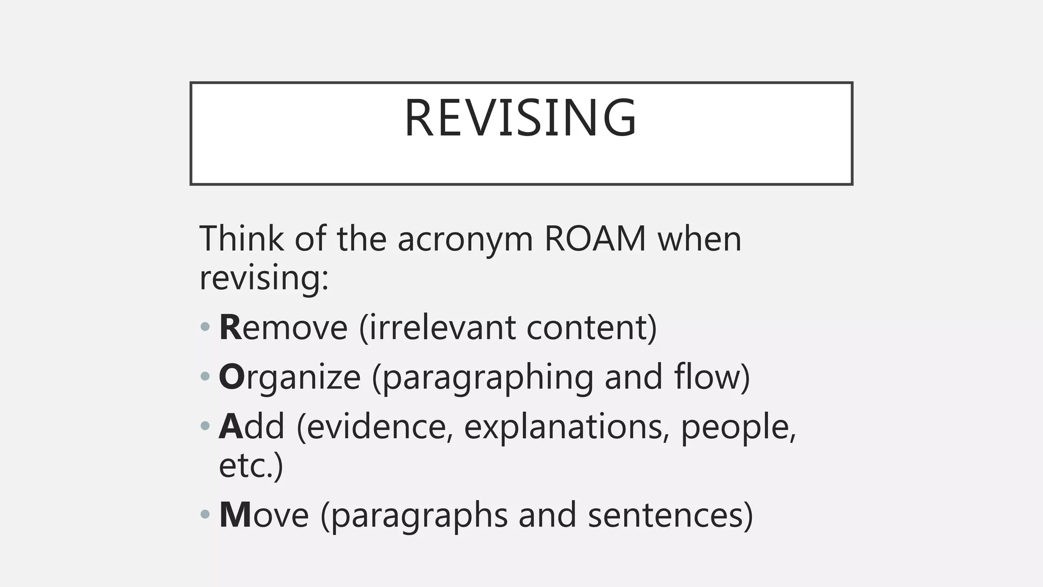 Revising vs editing | PPTX