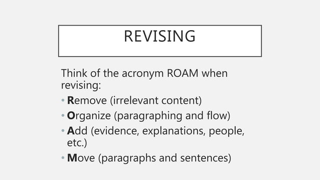 Revising vs editing | PPTX