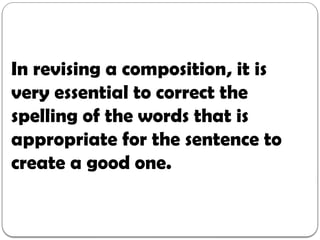 Revising writing- correct spelling. Pptx | PPTX