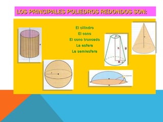 Revisión sobre geometría poliedros y cuerpos redondos | PPT