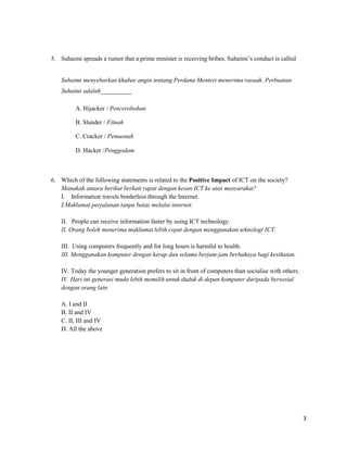 soalan ICT tingkatan 4 | DOCX