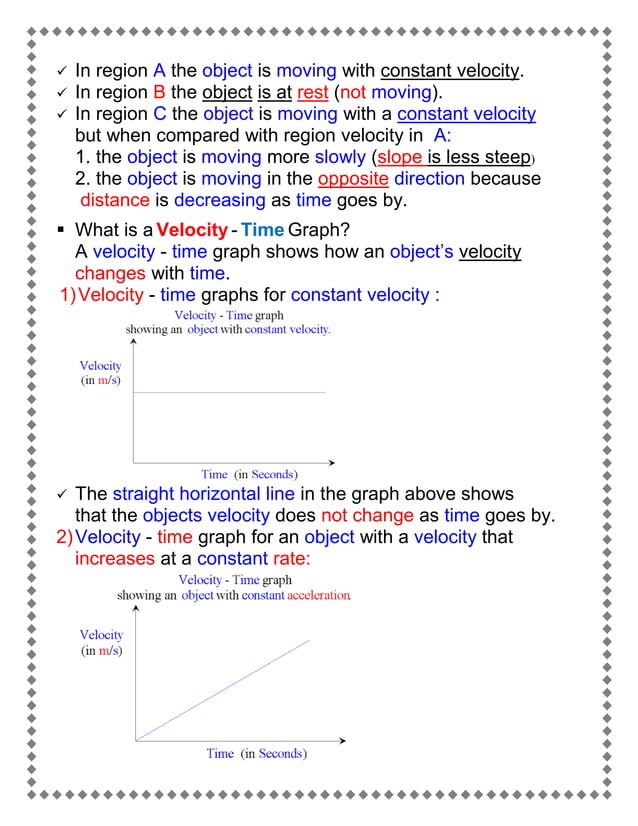 Revision: Describing Motion | PDF