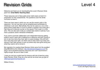 Revision grids-level-4 | PPT