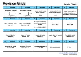 Revision grids-level-4 | PPT