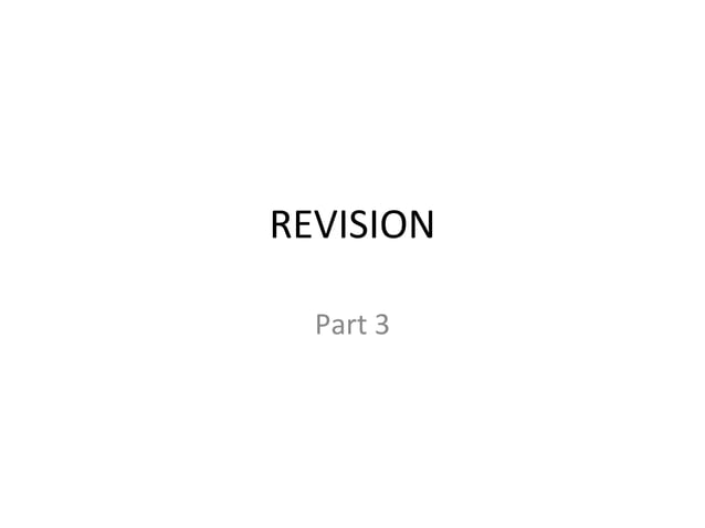 module B3 revision part 3 | PPT
