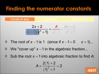Revision Partial Fractions | PPT