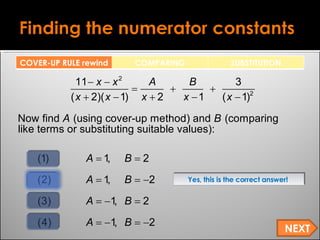 Revision Partial Fractions | PPT