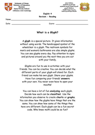 Reading: What is a Glyph? | DOCX
