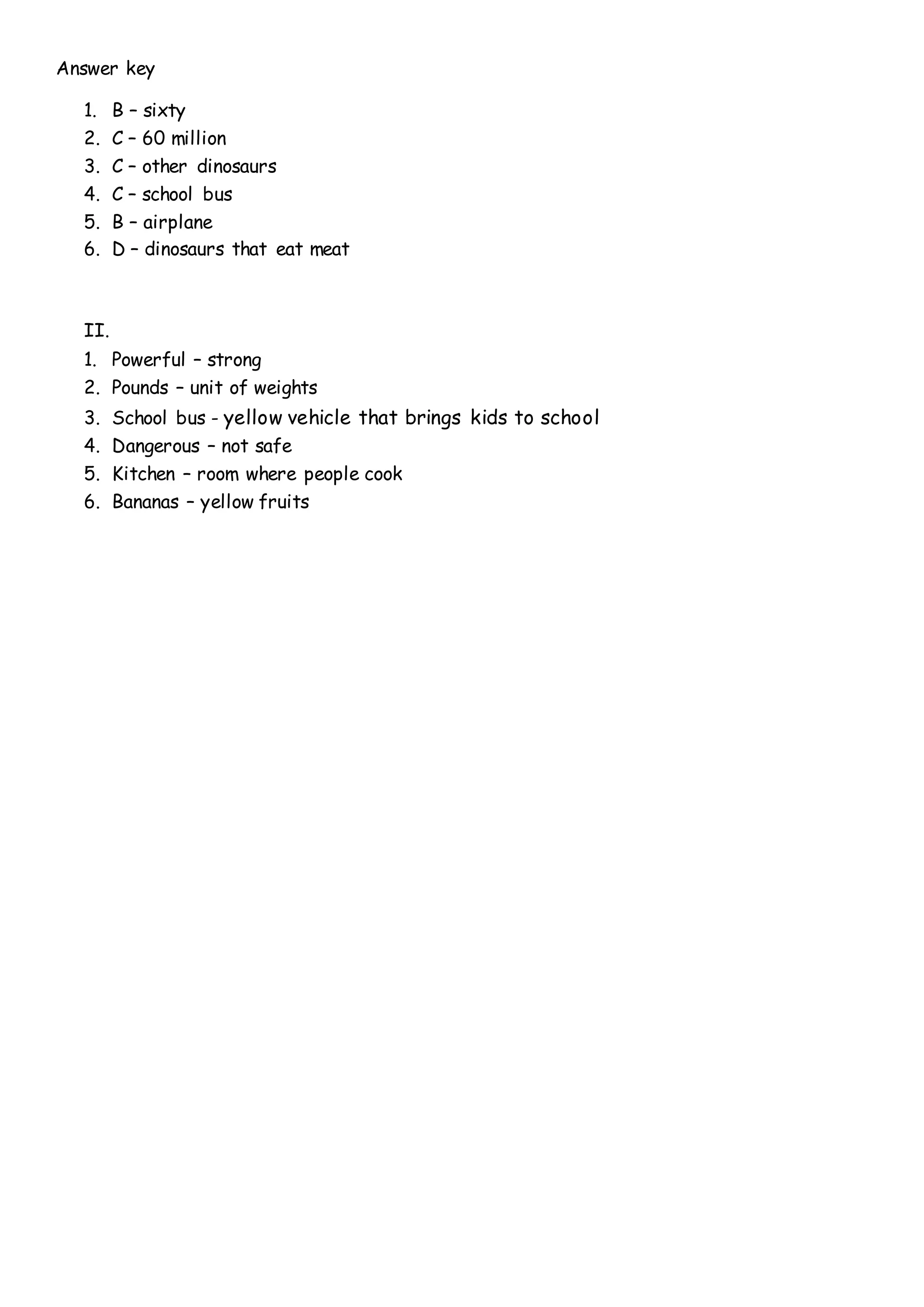 Reading worksheet - Revision (Tyrannosaurus Rex) | DOCX