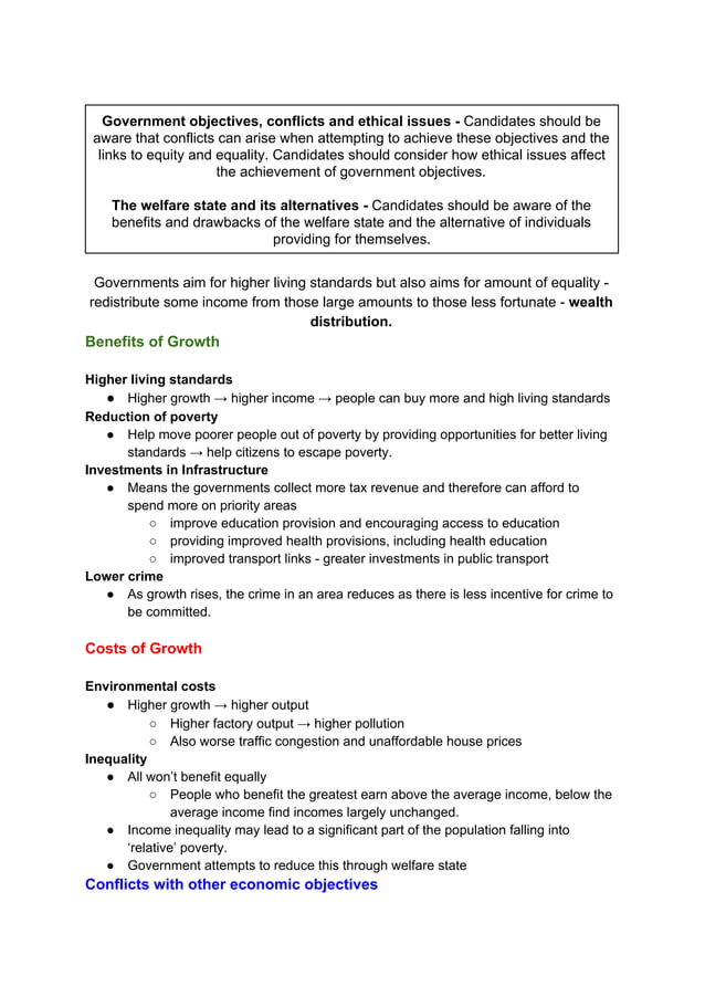 AQA GCSE Economics Revision unit - 12 | PDF | Business Accounting ...