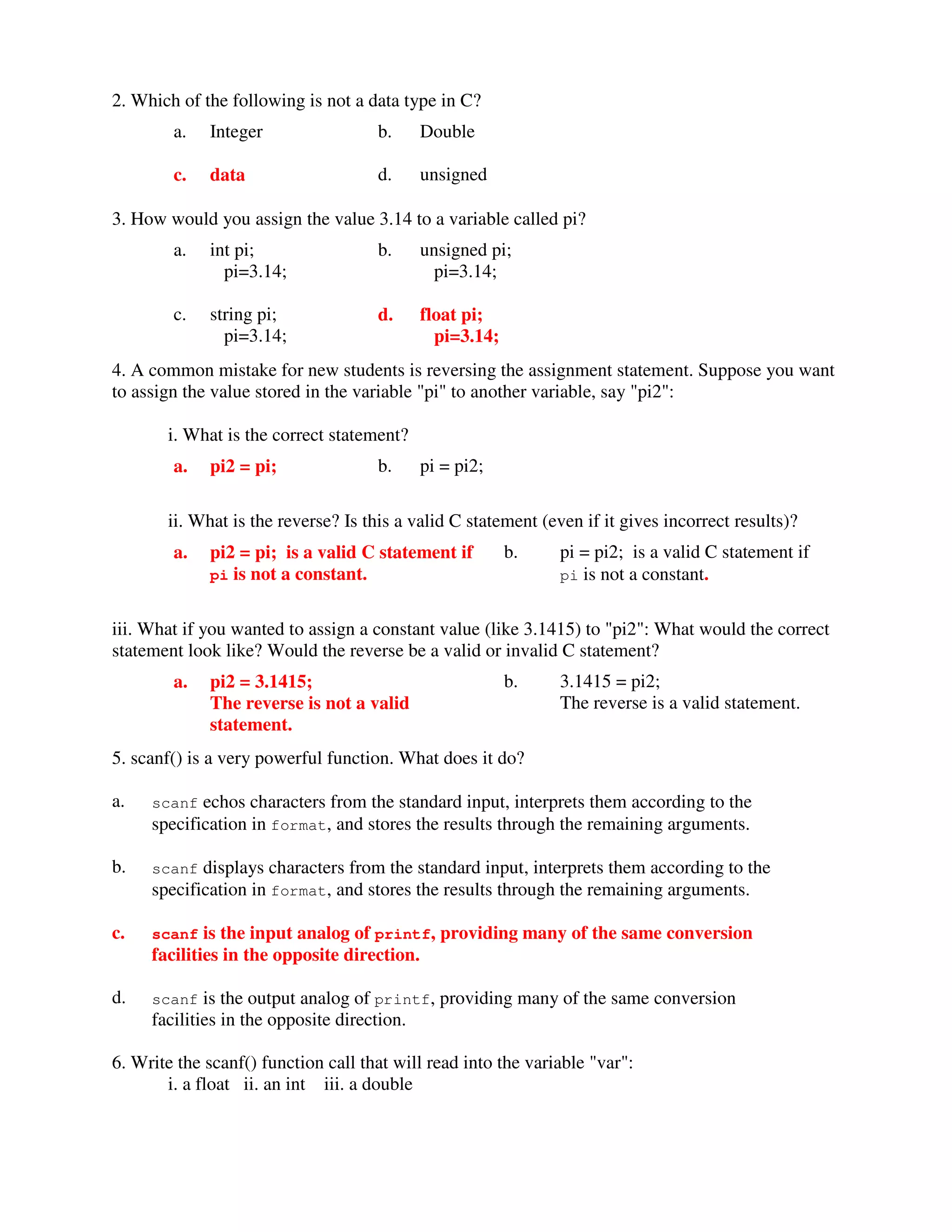 Revision1schema C programming | PDF