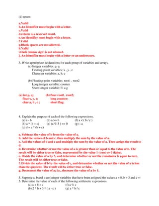 Revision1schema C programming | PDF