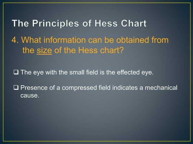 Revision about Hess Chart | PPTX | Eye and Vision Conditions | Diseases and Conditions
