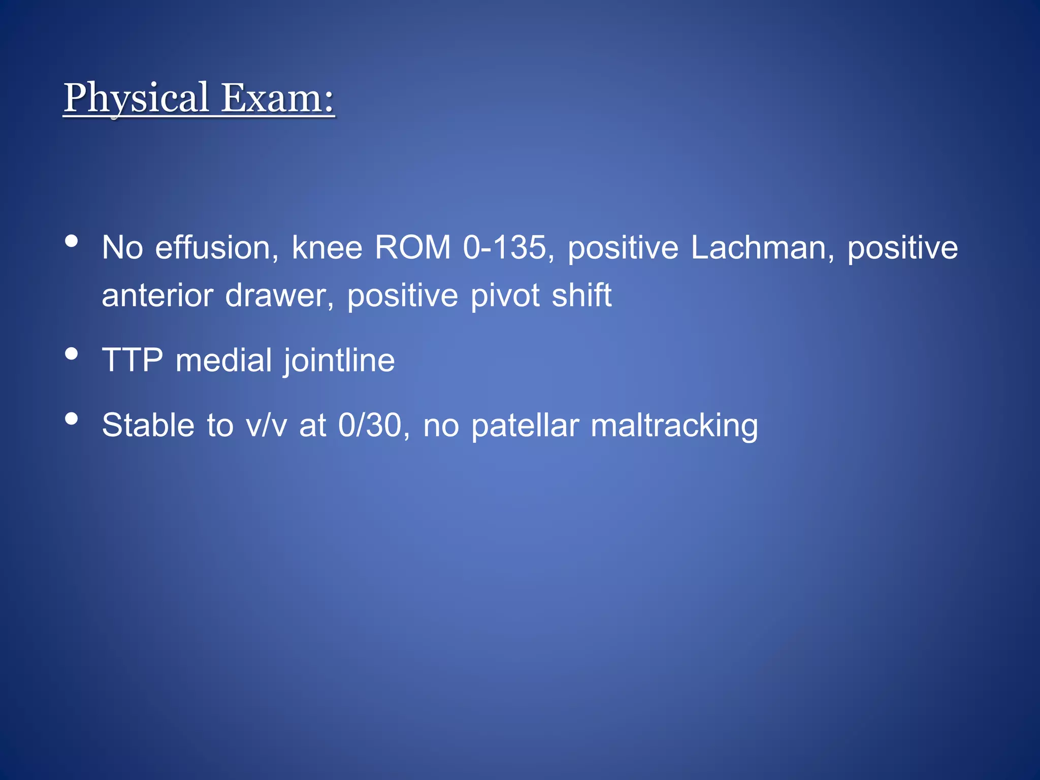 Revision ACL Reconstruction - A Case Presentation and Literature Review ...