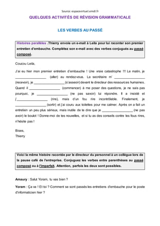 Revision activites | DOCX