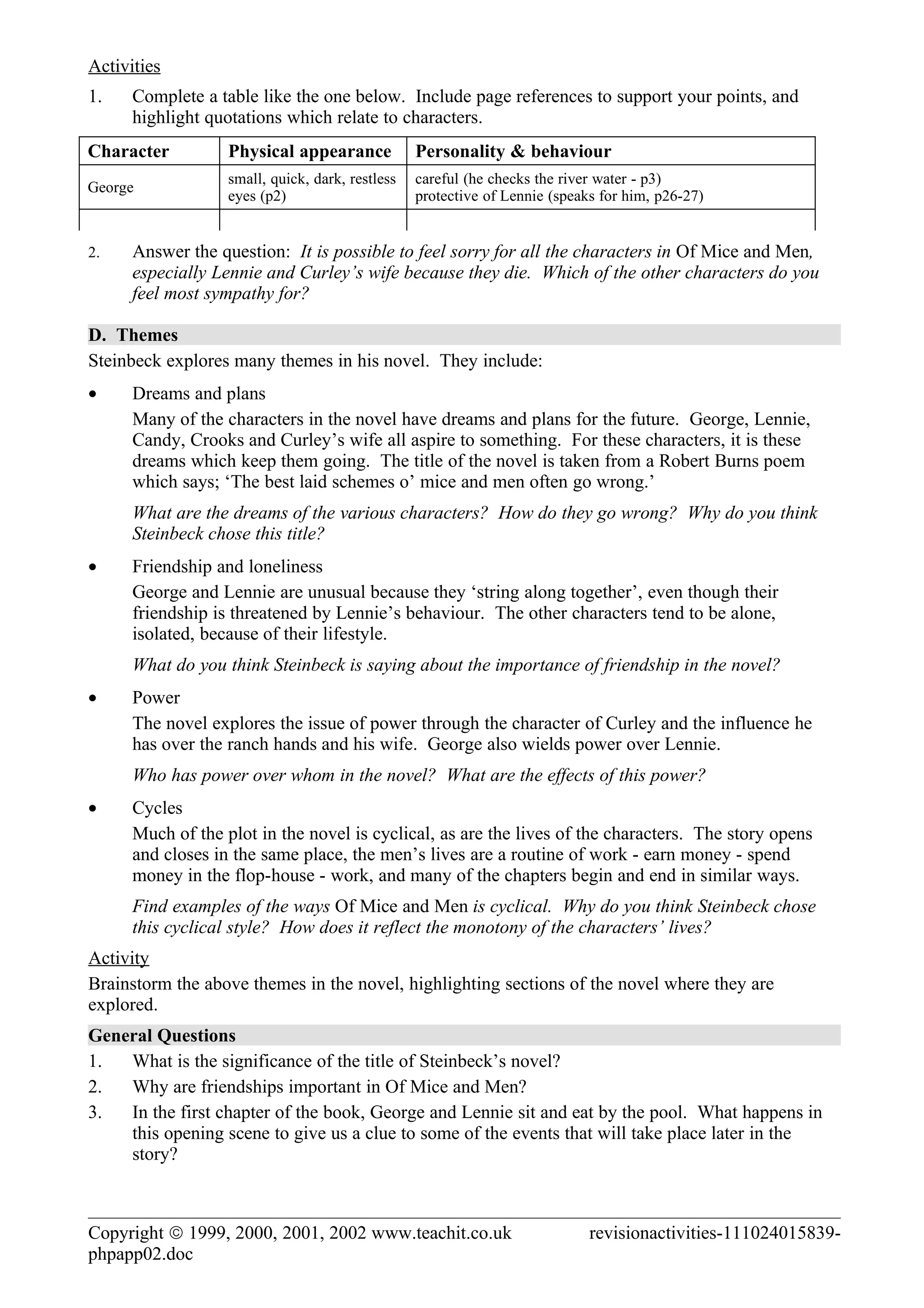 Revision activities | PDF