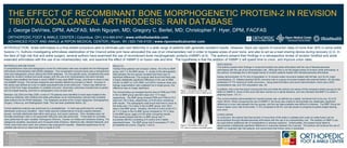 The Effect of Recombinant Bone Morphogenetic Protien-2 in Revison Tibiotalocalcaneal Arthrodesis ...