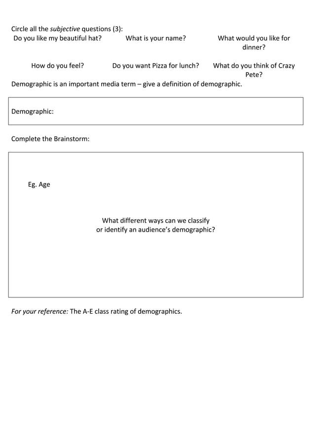 Unit 1 Revision Booklet | PDF