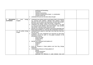 Revision checklist for A LEVEL GEOGRAPHY | PDF