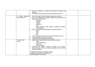 Revision checklist for A LEVEL GEOGRAPHY | PDF
