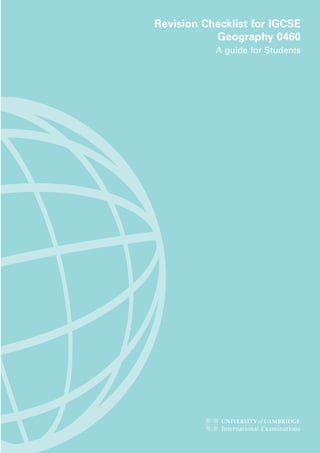 Revision checklist for igcse geography | PDF