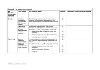 Revision checklist for igcse geography | PDF