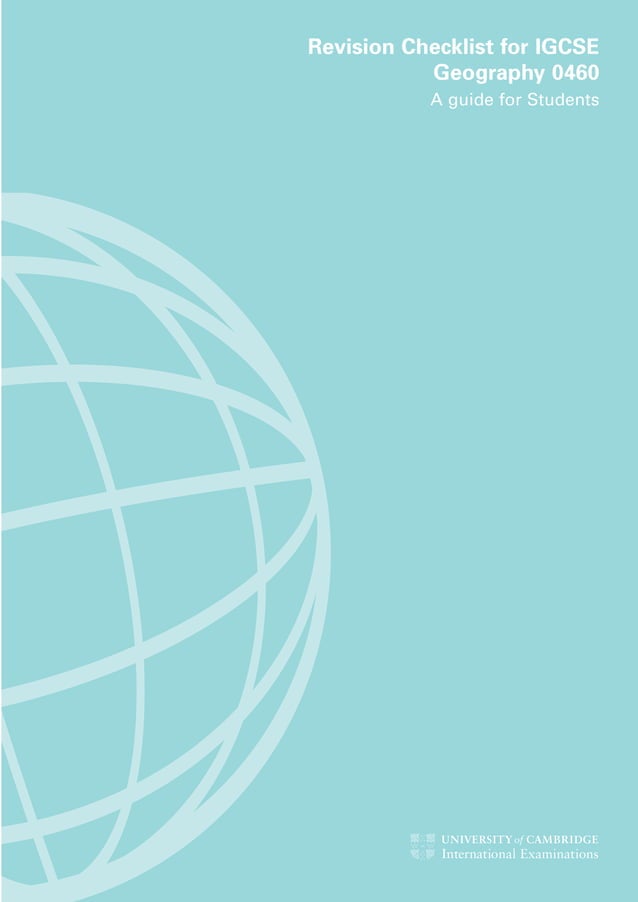 Revision checklist for igcse geography | PDF | Educational Assessment ...
