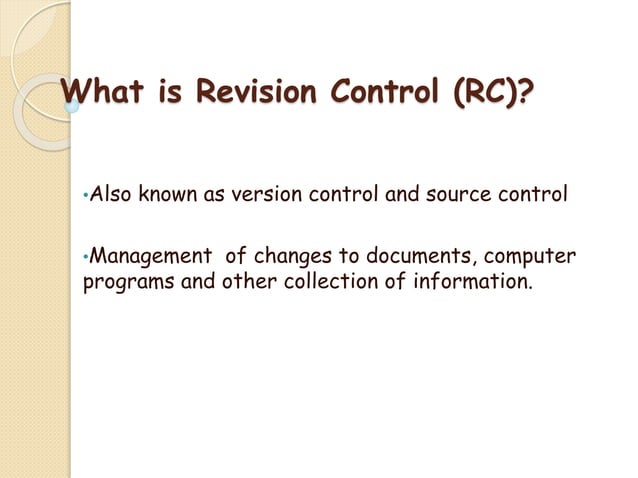 Revision control system (RCS) | PPT