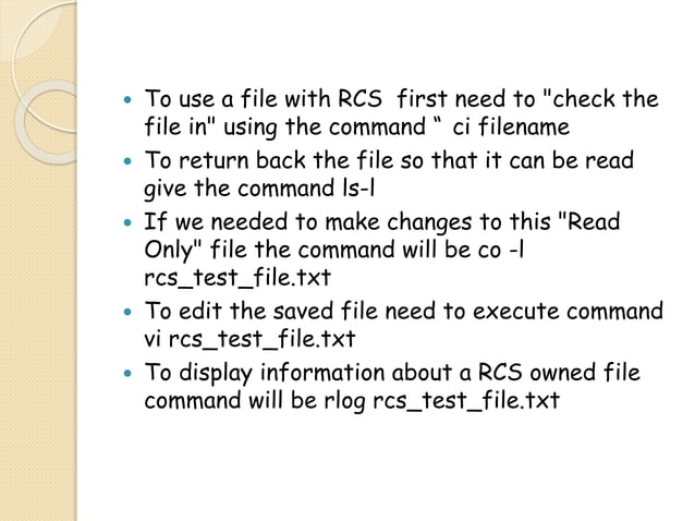 Revision control system (RCS) | PPT
