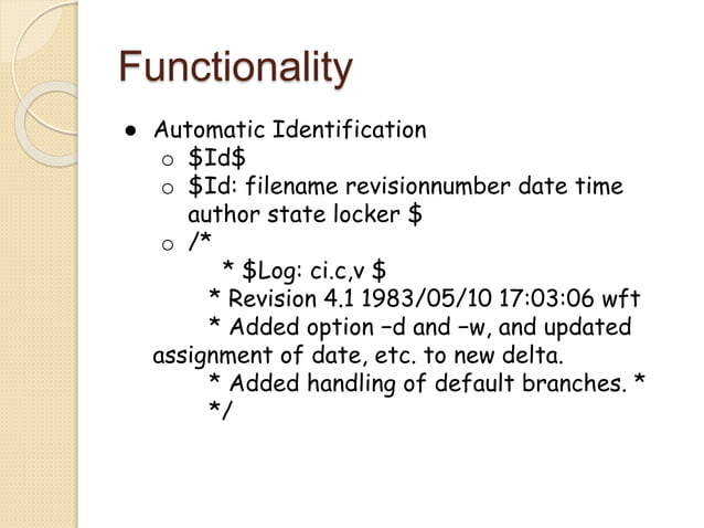 Revision control system (RCS) | PPT
