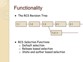 Revision control system (RCS) | PPTX | Operating Systems | Computer ...